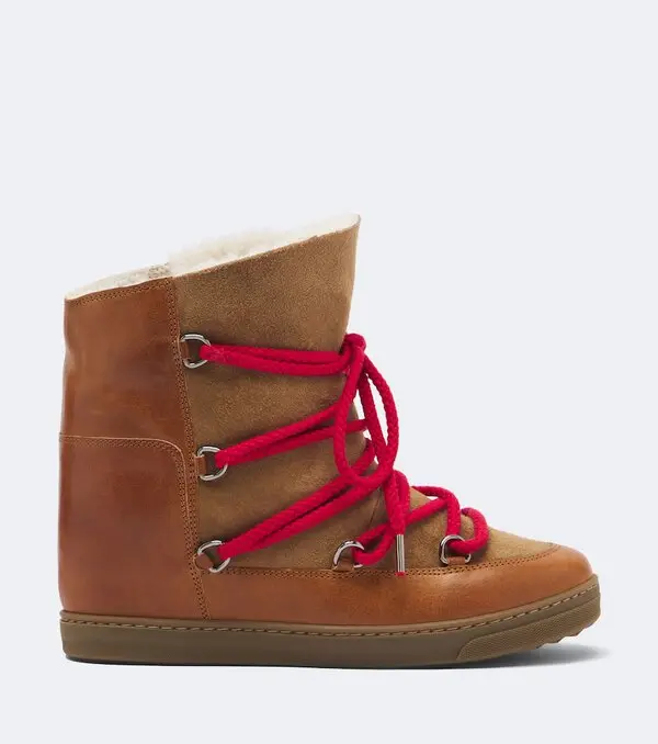Isabel Marant Étoile Nowles Shearling-lined Leather Snow Boots