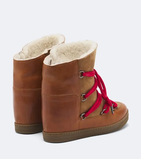 Isabel Marant Étoile Nowles Shearling-lined Leather Snow Boots