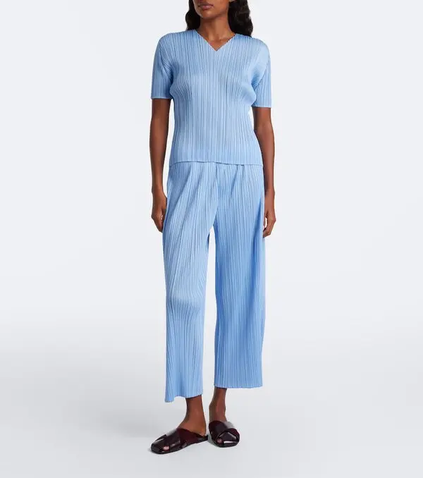 Issey Miyake Monthly Colors: August Pleated Top - Blue
