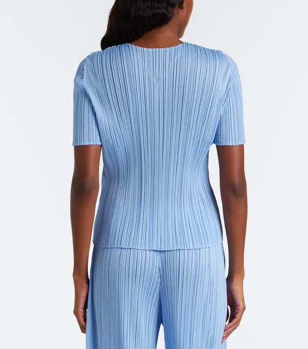 Issey Miyake Monthly Colors: August Pleated Top - Blue