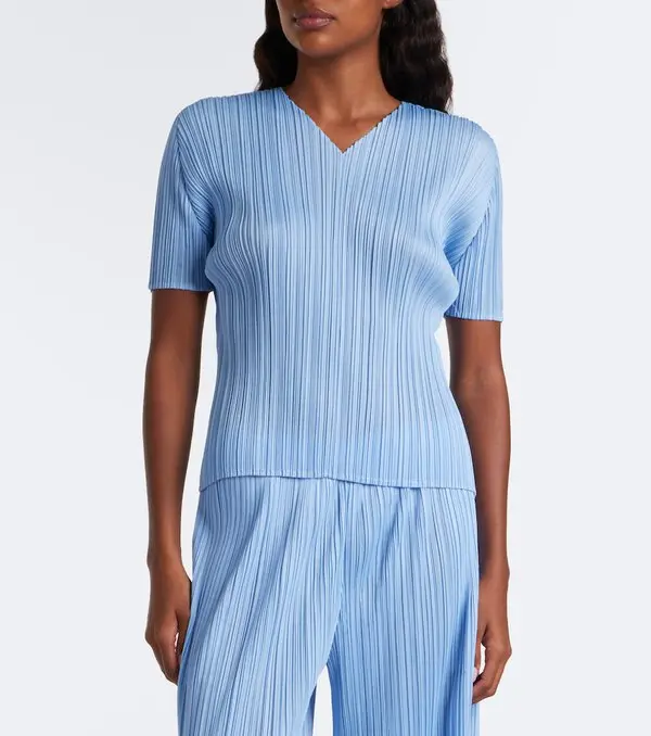 Issey Miyake Monthly Colors: August Pleated Top - Blue