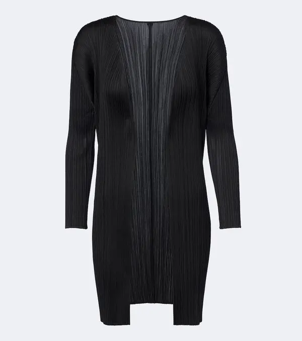 Issey Miyake Basics Pleated Cardigan - Black