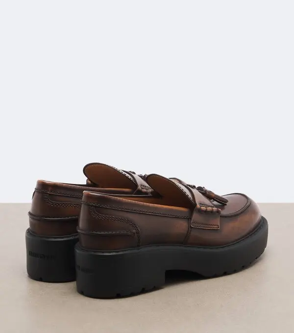 Miu Miu Leather Platform Loafers