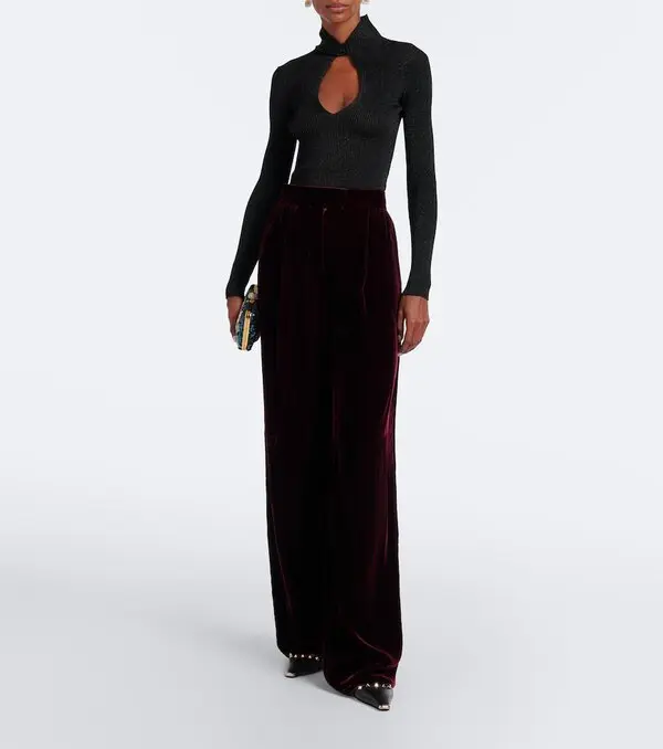 Valentino Garavani Cut-out Lame Sweater