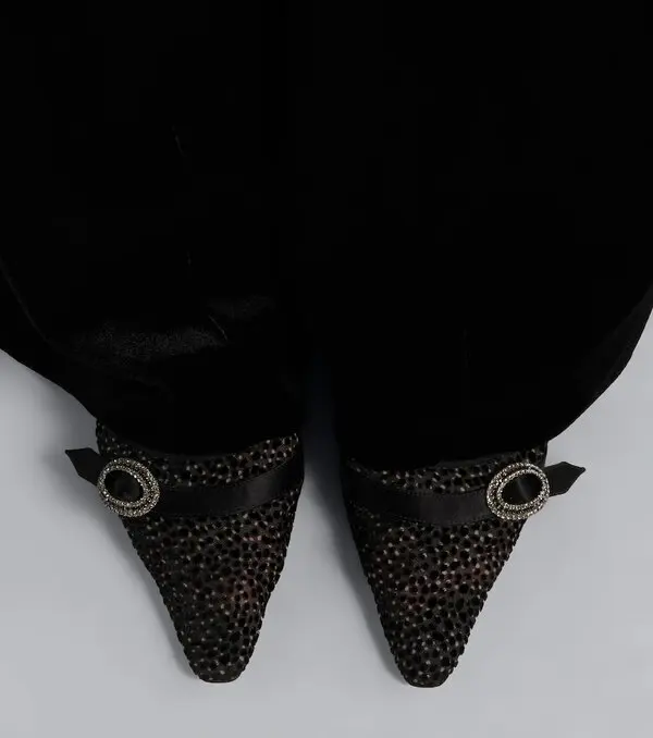 Manolo Blahnik Zutosli Embellished Slingback Pumps