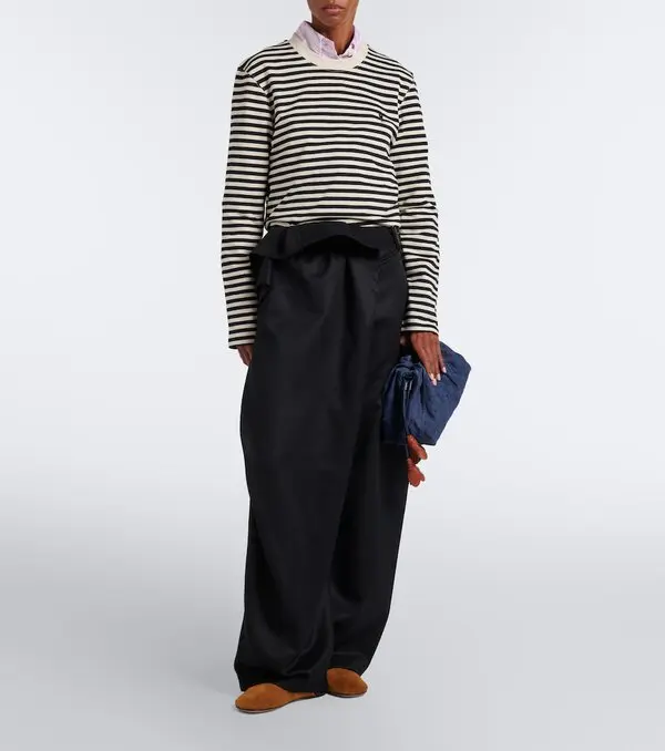 AMI Paris De Coeur Striped Cotton T-shirt