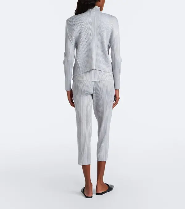 Issey Miyake Basics Cropped Pleated Slim Pants