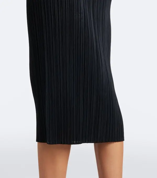 Issey Miyake Basics Pleated Midi Dress