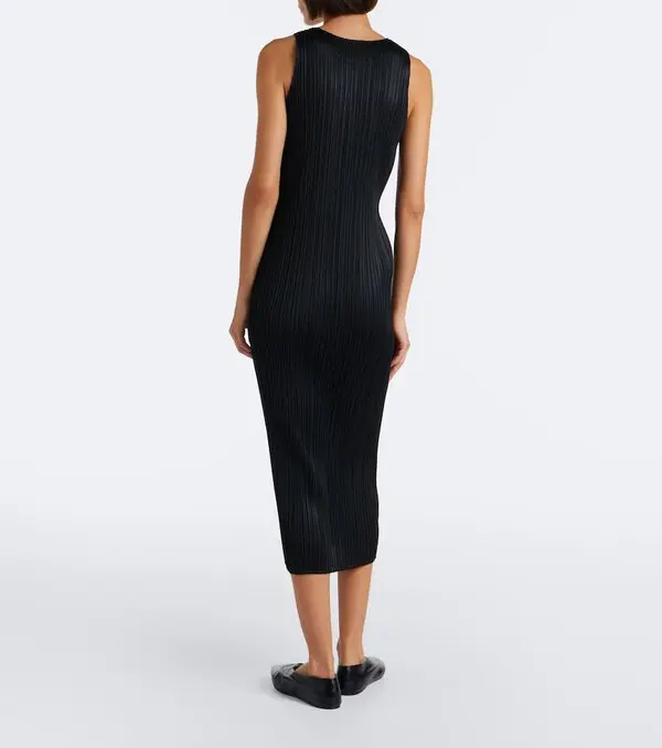 Issey Miyake Basics Pleated Midi Dress