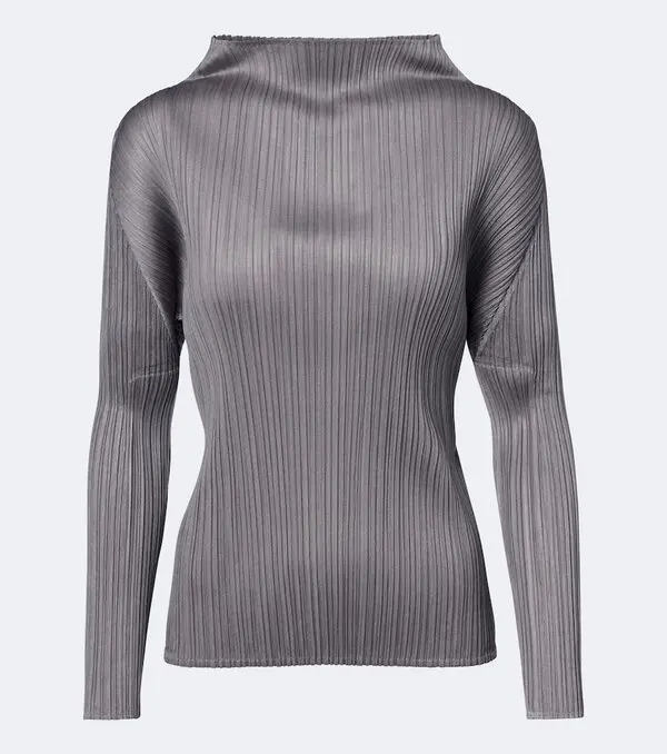 Issey Miyake Basics Pleated Top - Grey