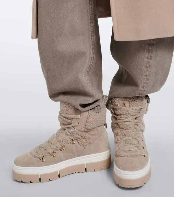 Bogner Vaduz Shearling And Suede Ankle Boots