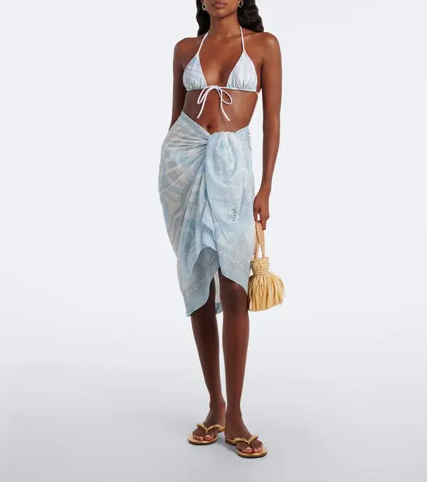 Emilio Pucci Orchidee Cotton Beach Cover-up