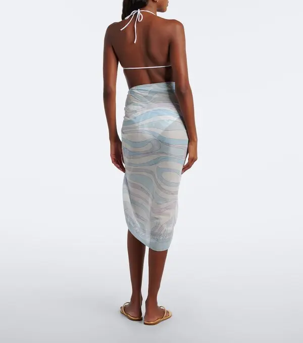 Emilio Pucci Orchidee Cotton Beach Cover-up
