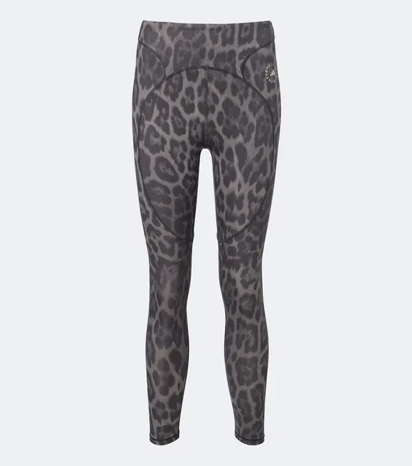 Adidas By Stella McCartney Truepurpose Leopard-print Leggings - Grey