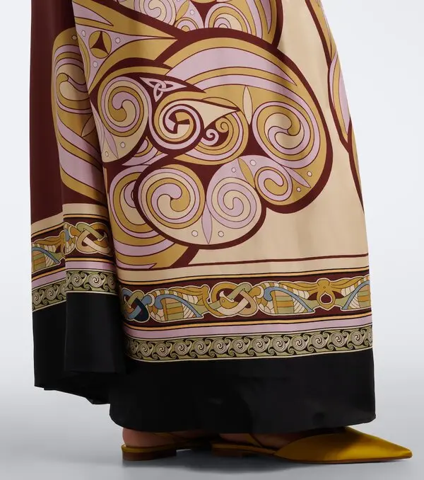 La DoubleJ Kells Printed Silk Twill Maxi Dress