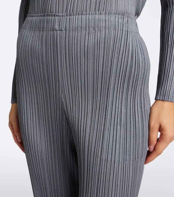 Issey Miyake Basics Cropped Pleated Slim Pants