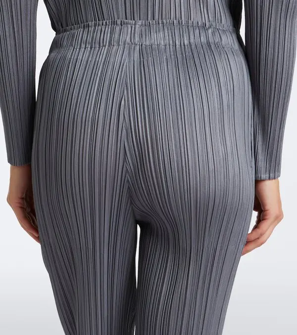 Issey Miyake Basics Cropped Pleated Slim Pants