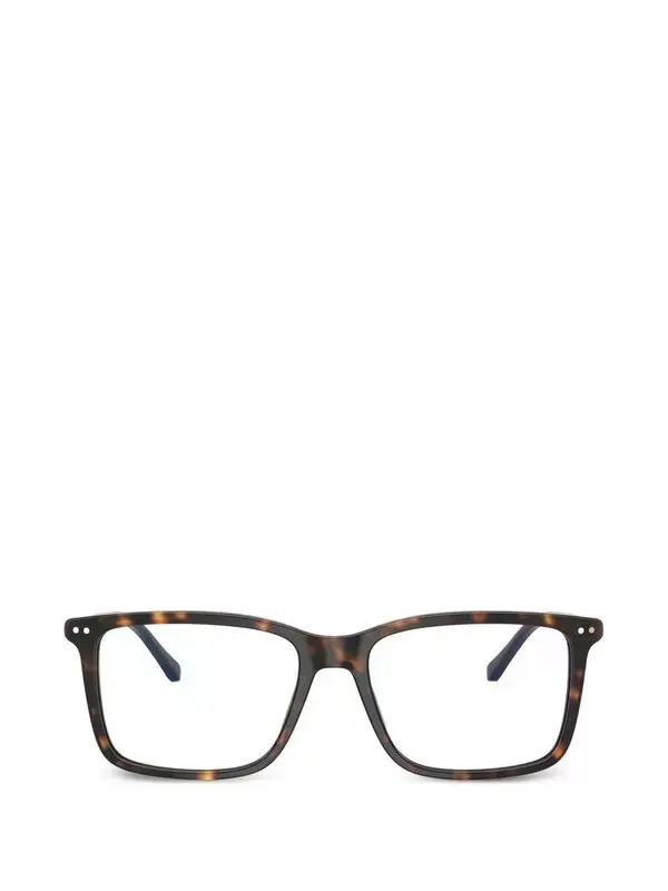 POLO RALPH LAUREN EYEWEAR Rectangle-frame Tortoiseshell-effect Glasses