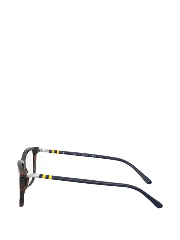 POLO RALPH LAUREN EYEWEAR Rectangle-frame Tortoiseshell-effect Glasses