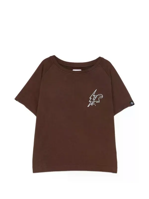 AGNES B. Embroidered Icons T-shirt By - Brown