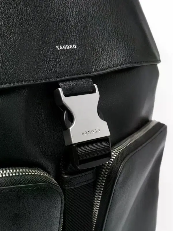 Sandro Buckle-fastening Leather Backpack