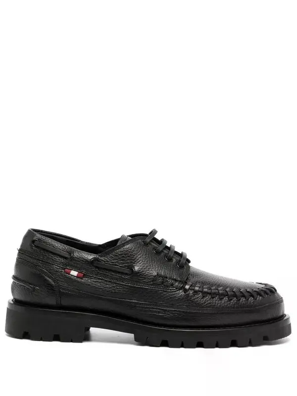Bally Leather Ridged Derby Shoes