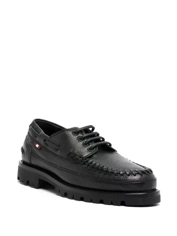 Bally Leather Ridged Derby Shoes