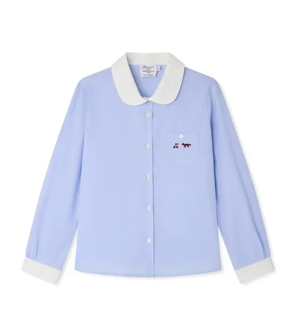 Bonpoint X Maison Kitsuné Cotton Embroidered Shirt