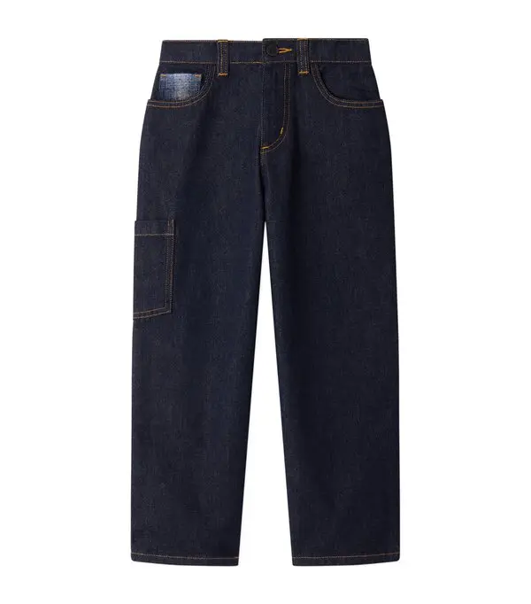 Bonpoint X Maison Kitsuné Embroidered Jeans - Navy