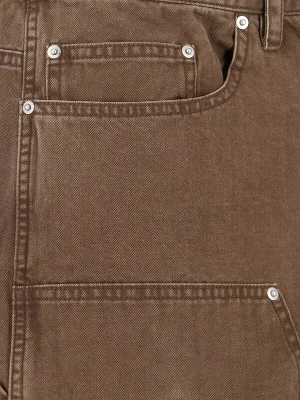 TONYWACK Cargo Cotton Bermuda Shorts With Distressed Effect
