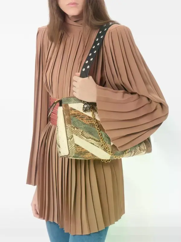 Valentino Garavani Panthea Medium Shoulder Bag In Exotic Leather