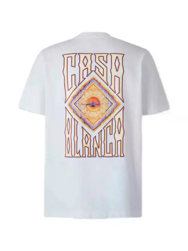 Casablanca Hermons Mirage-print T-shirt - White