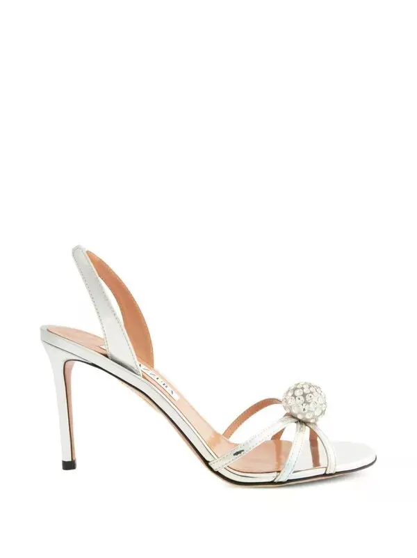 AQUAZZURA Crystal Embellished Stiletto Sandals