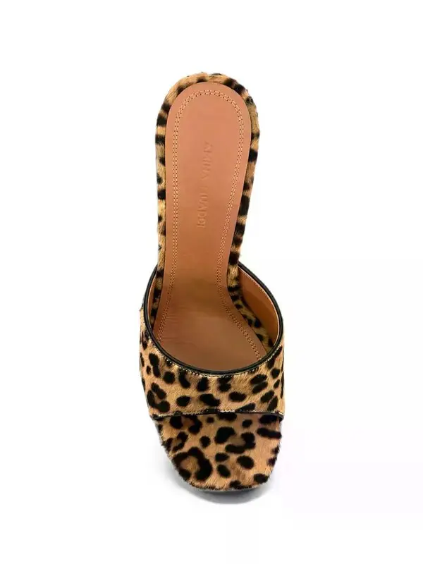 Amina Muaddi Dalida Leopard-print Platform Sandals