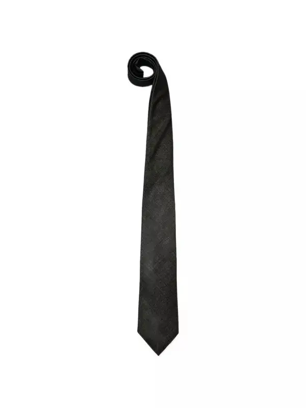 Our Legacy Voile Pointed-end Tie - Black