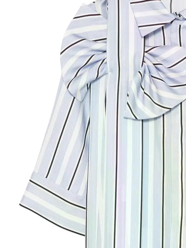 Dice Kayek Bow-detail Striped Shirt