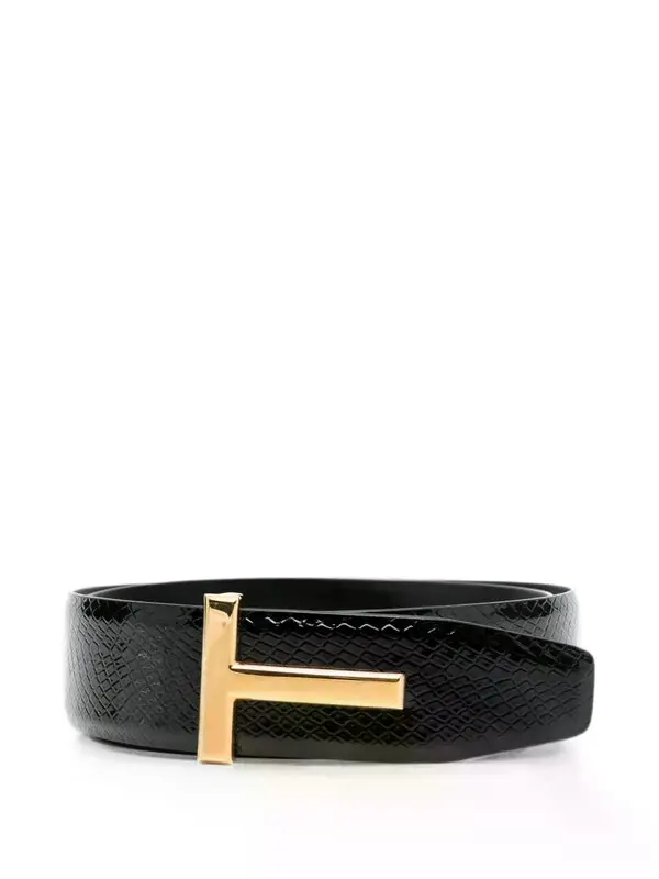 TOM FORD Logo-buckle Belt - Black
