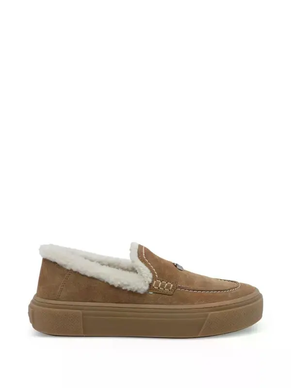 Hogan Shearling-trim Loafers - Brown