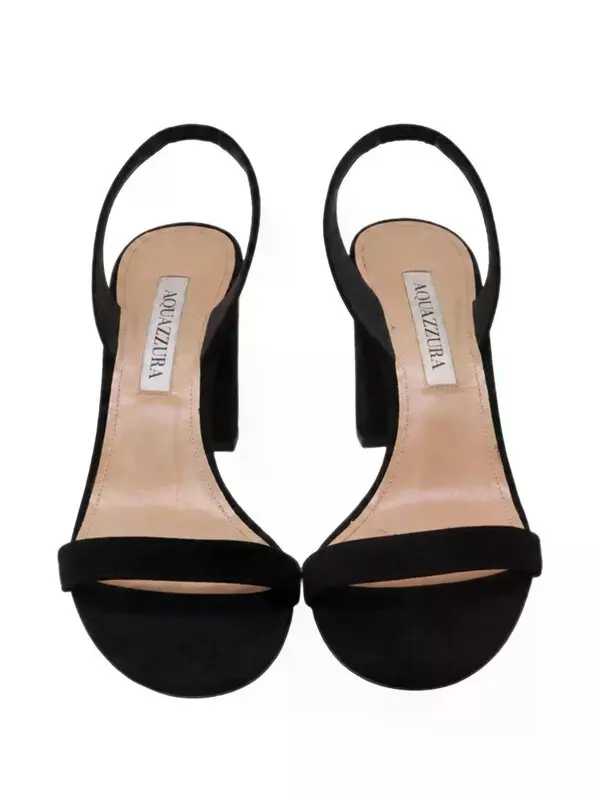 AQUAZZURA Suede Block Heel Sandals