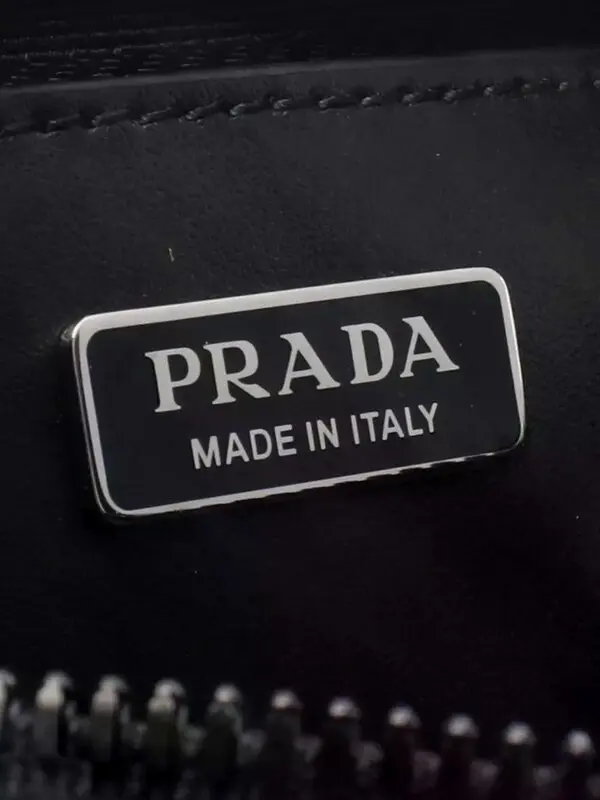 Prada Saffiano Trimmed Tessuto Crossbody Bag