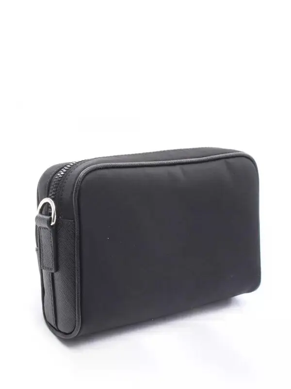 Prada Saffiano Trimmed Tessuto Crossbody Bag