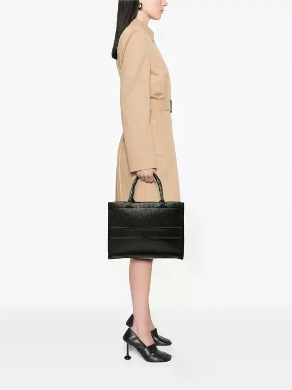 Dior 2019 Medium Oblique Embossed Leather Book Tote Bag