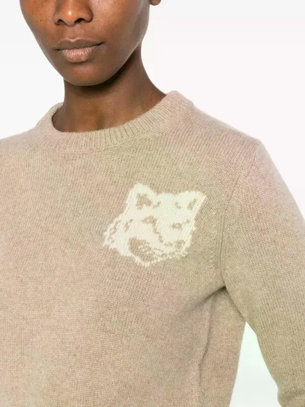 Maison Kitsuné Fox Head Intarsia-knit Sweater