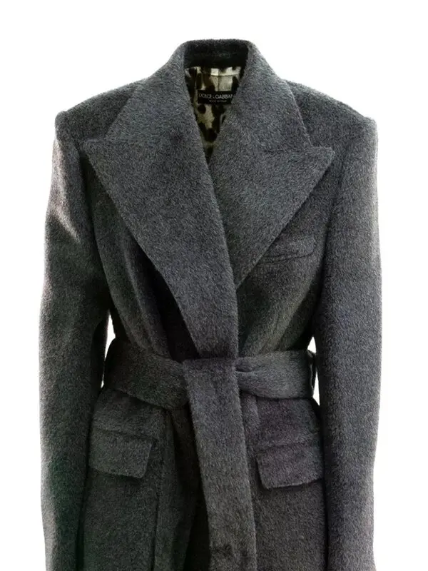 Dolce & Gabbana Belted Brushed Coat