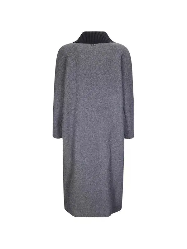 DIESEL® Ribbed-collar Wool-blend Coat
