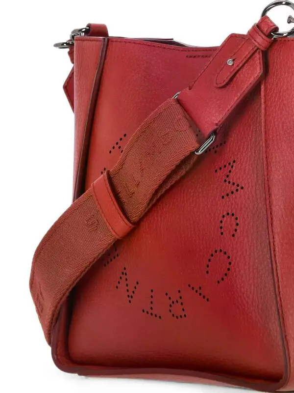 Stella McCartney Perforated Logo Shoulder Bag - Red