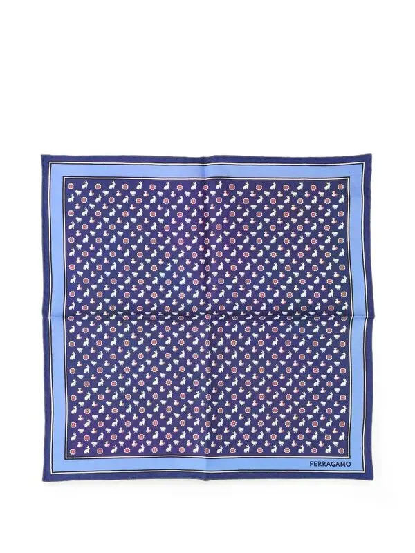 FERRAGAMO Primavera Silk Pocket Square