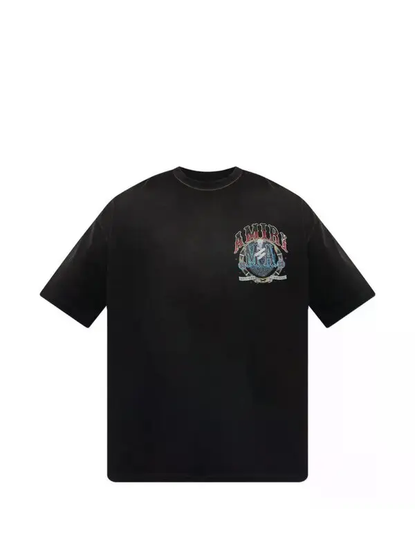 Amiri Crystal-embellished Logo-print T-shirt - Black