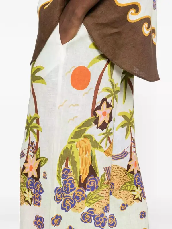 ALEMAIS Island Cove Graphic-print Palazzo Pants