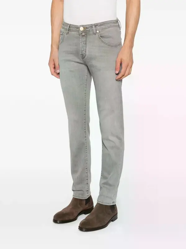 Jacob Cohen Logo-patch Cropped Slim-fit Jeans